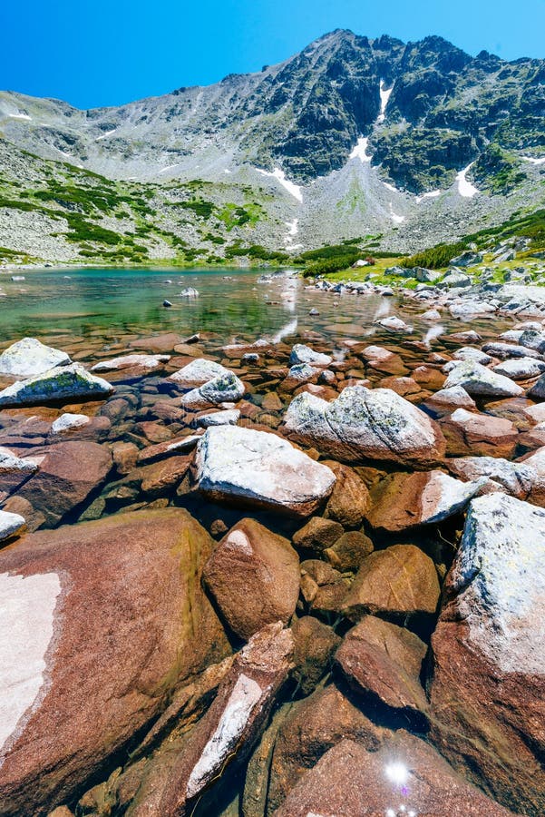 Mountain lake in Bulgaria stock photo. Image of adventure - 57630720