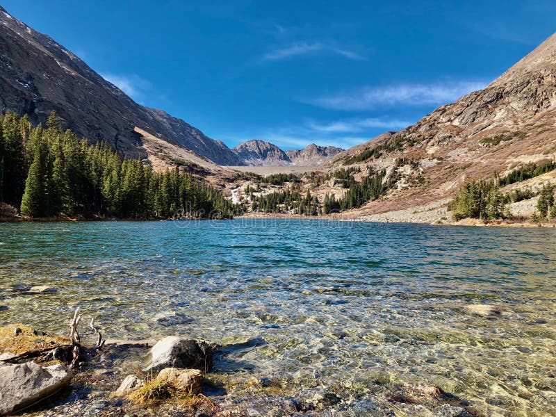 Mountain Lake in Colorado Late in the Fall Stock Image - Image of ...