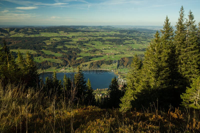Mountain Lake with Meadow and Sky Stock Photo - Image of nature ...