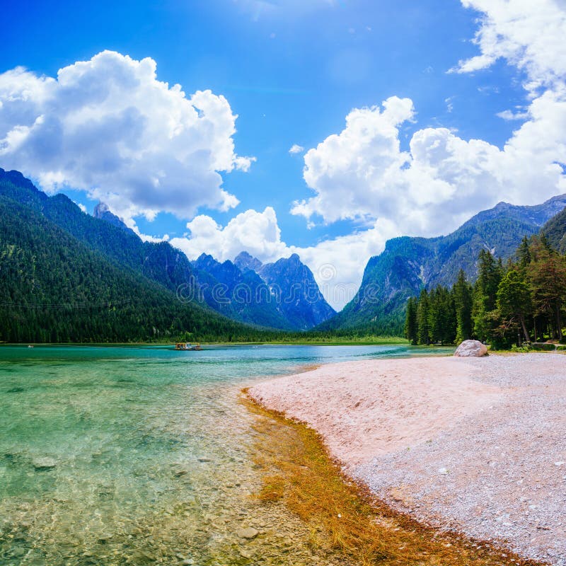 Mountain Lake between by Mountains Stock Photo - Image of nature, lake ...