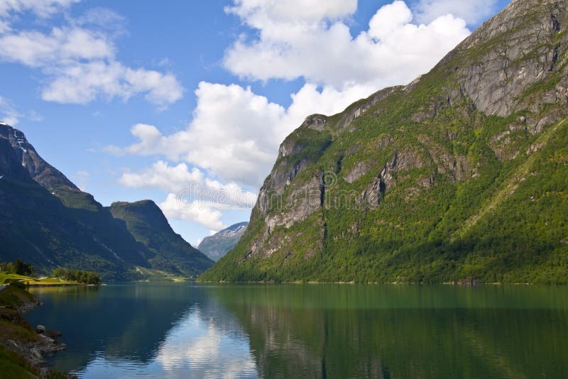 Mountain lake in Norway stock photo. Image of cool, fjord - 36951102