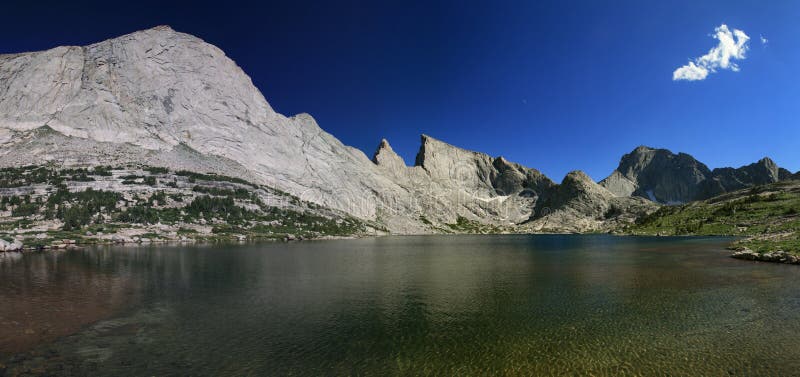 Mountain lake panorama stock image. Image of trees, panorama - 16626663