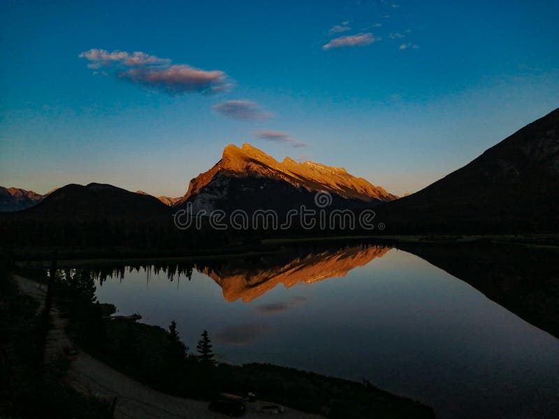 Mountain Lake Reflection stock photo. Image of reflection - 163356258