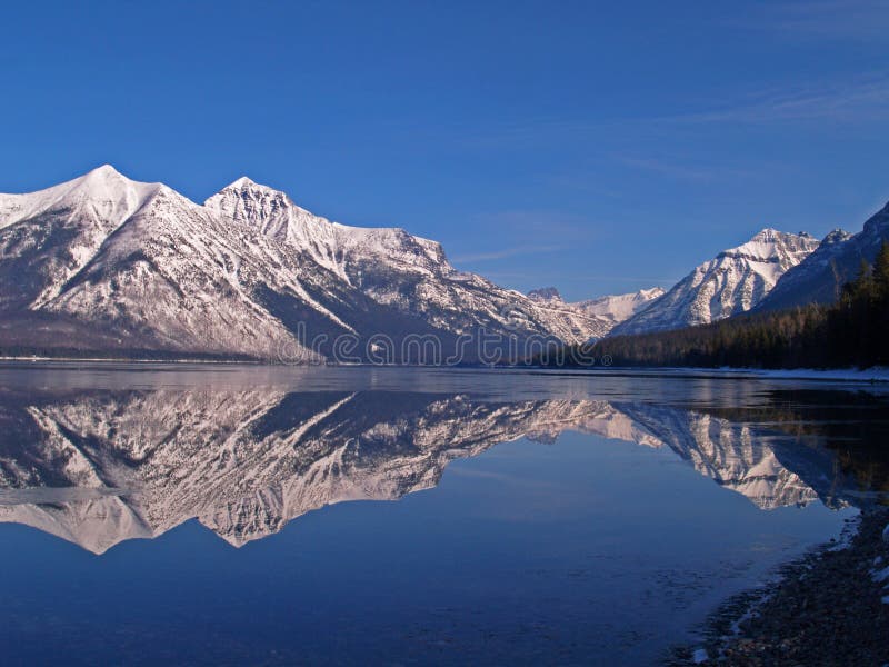 A Mountain Lake Reflection stock image. Image of like - 8887695