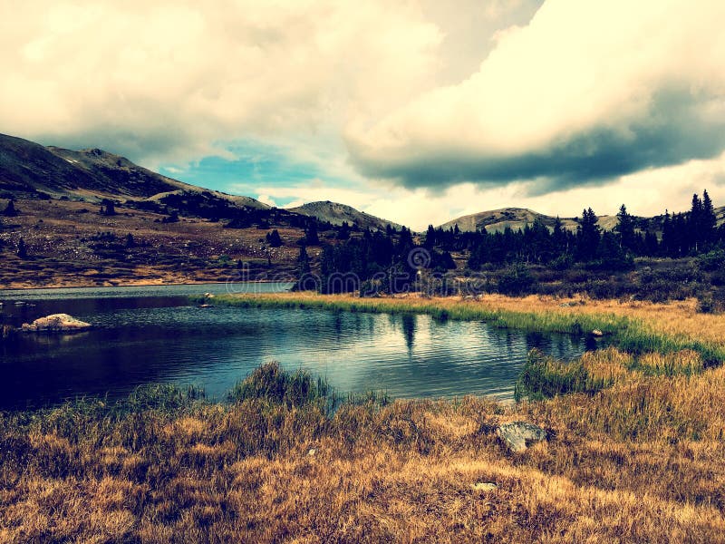 Mountain lake stock image. Image of hike, lake, wanderlust - 254275837