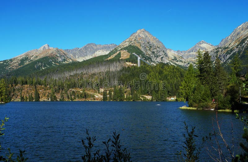 LAKE STRBA, SLOVAKIA stock image. Image of resort, high - 1376839