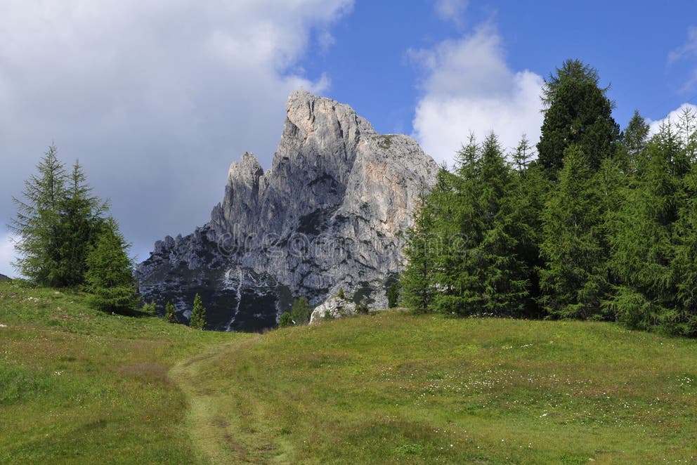 Mountain landscape. stock photo. Image of clouds, green - 22077042