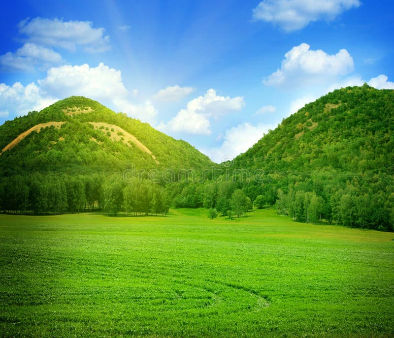 Mountain landscape stock photo. Image of green, bright - 26399108