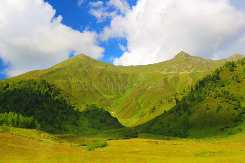 Mountain Landscape Municipality Sertig Dorfli Stock Photos - Free ...
