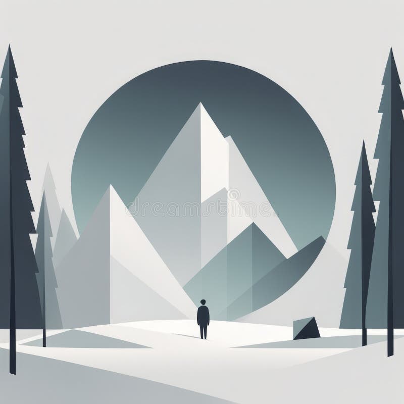 Mountain Landscape. Abstract Geometric Background. Vector Illustration ...