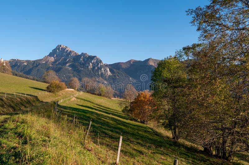 Mountain Landscape in Autumn in the French Alps Stock Photo - Image of ...