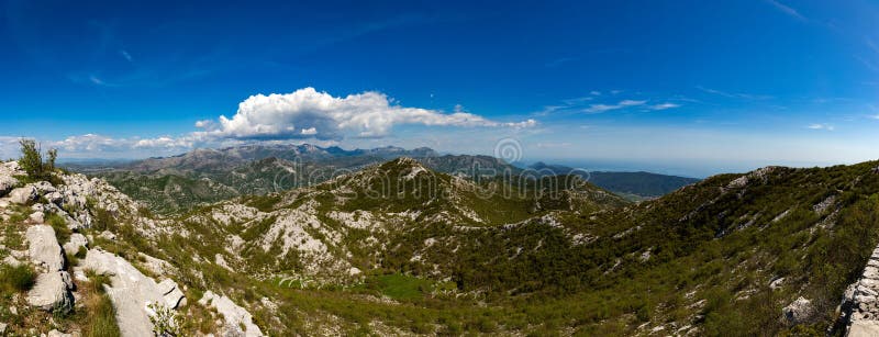Mountain Landscape. Balkan Mountains on the Adriatic Coast Stock Image ...