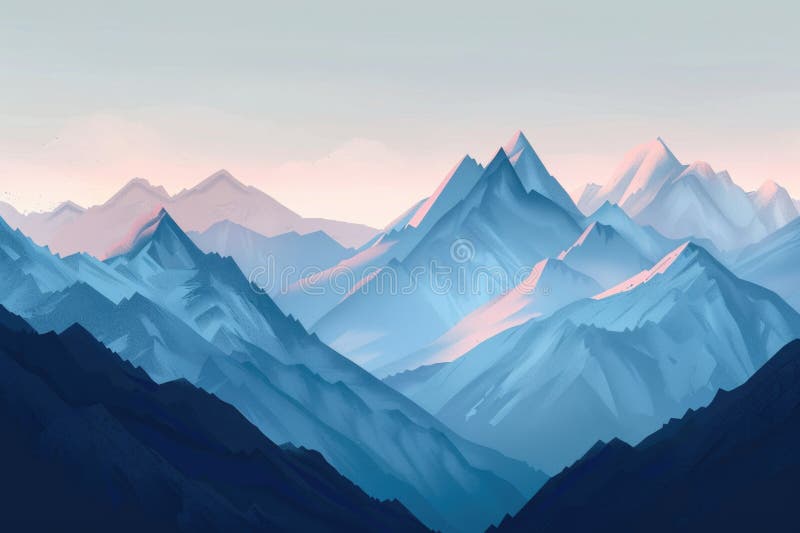 Mountain Landscape with a Clear Blue Sky Stock Image - Image of ...