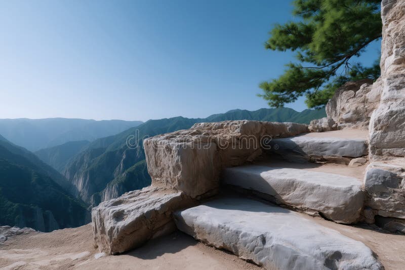 Mountain Landscape, Closeup of Stone Steps in the Mountains Stock ...
