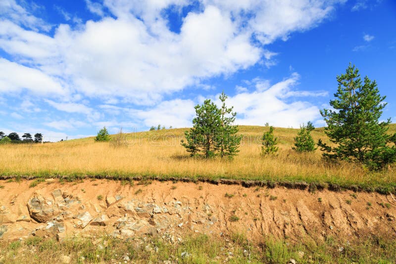 Mountain landscape stock image. Image of clouds, cross - 44588279