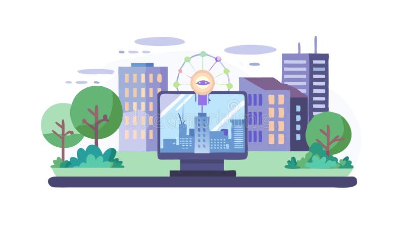 Mountain Landscape with Data for Geo-analytics and Environment. Vector ...