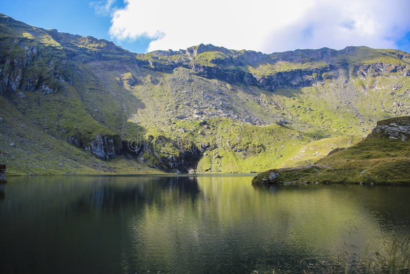 Mountain Landscape with Deep Lake, High Altitude Stock Image - Image of ...