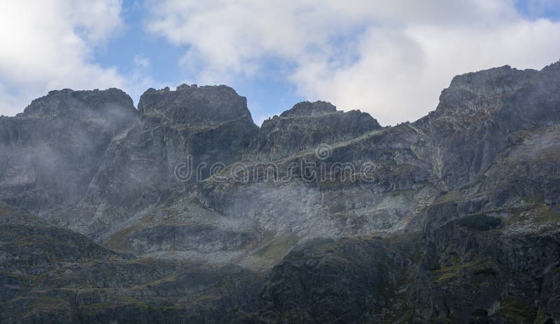 Mountain Landscape in the Fall Season. a View of the Ridge in the ...