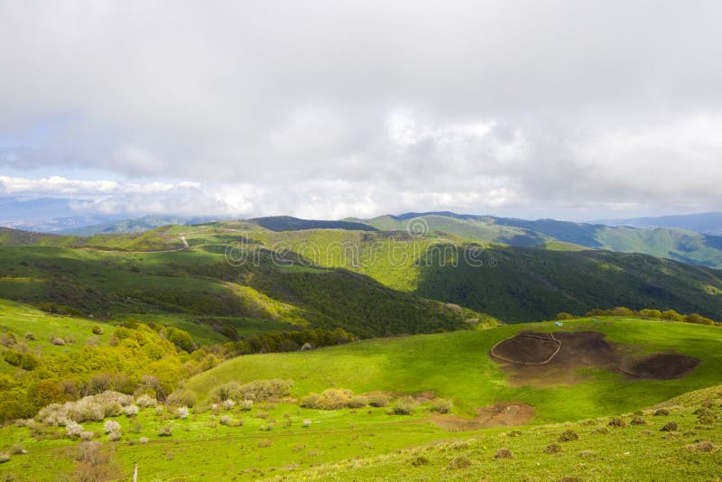 Mountain Landscape in Georgia. Landscape from Didgori Road Stock Image ...