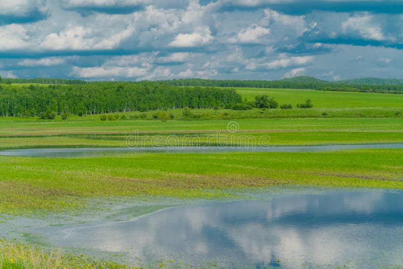 The Mountain Landscape of Greater Khingan Mountain Stock Image - Image ...