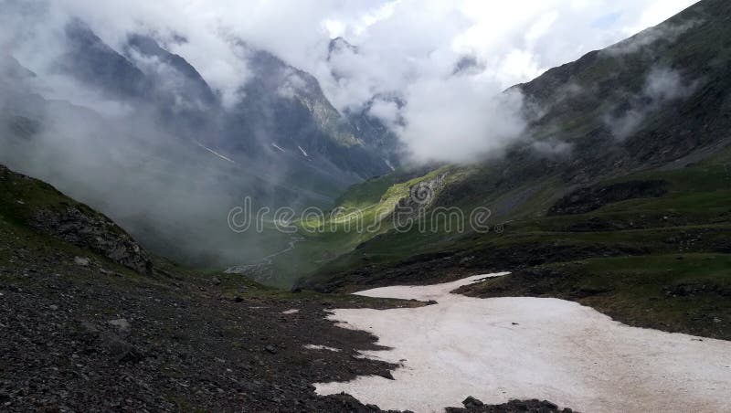 Mountain Landscape of the Circus of Gavarnie, High Pyrenees Stock Photo ...
