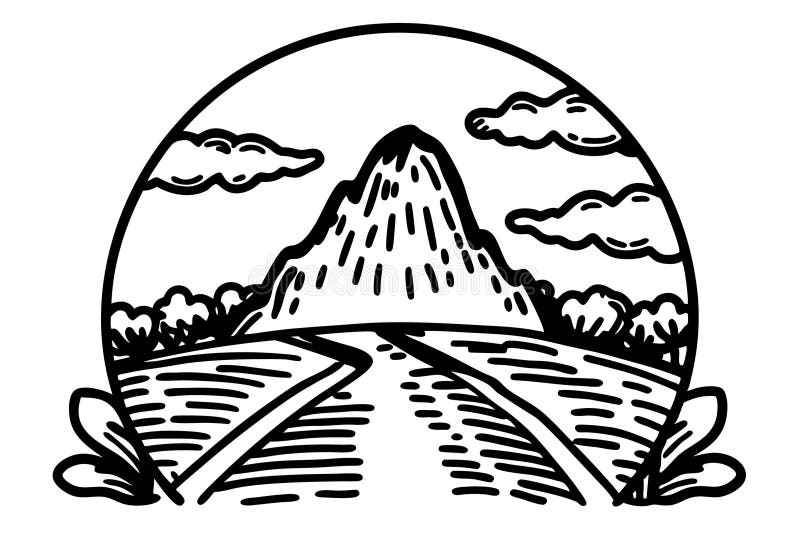 Mountain Road Drawing Stock Illustrations – 10,675 Mountain Road ...