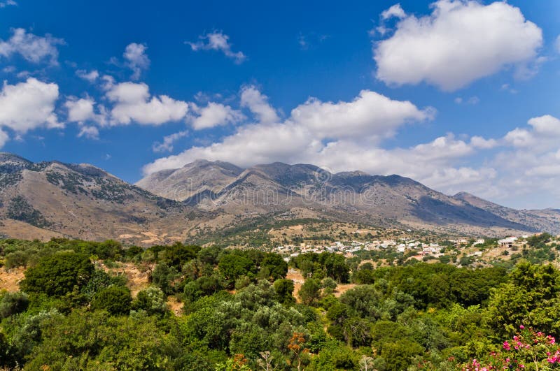 Mountain Landscape at the Island of Crete Stock Image - Image of view ...