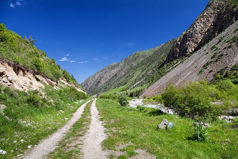 Mountain Landscape. Issik-Ata Gorge Stock Image - Image of national ...