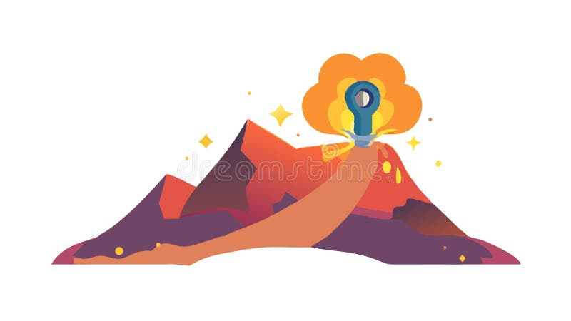 Mountain Landscape Key Icon for Overcoming Obstacles and Insight ...