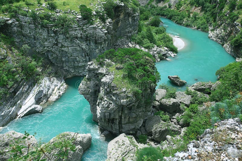 Mountain Landscape with Mountain Turbulent River Stock Photo - Image of ...