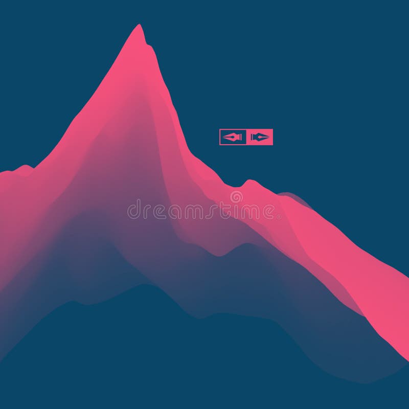 Mountain Landscape. Mountainous Terrain. Abstract Background Stock ...