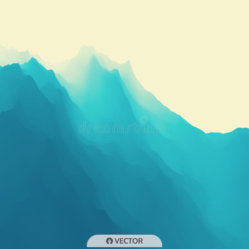 Mountain Landscape. Mountainous Terrain. Vector Illustration. Abstract ...