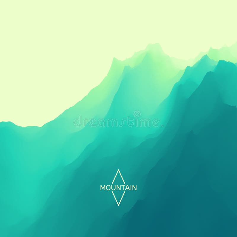 Mountain Landscape. Mountainous Terrain. Vector Illustration Stock ...