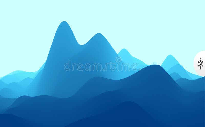 Mountain Landscape. Mountainous Terrain. Vector Illustration Stock ...