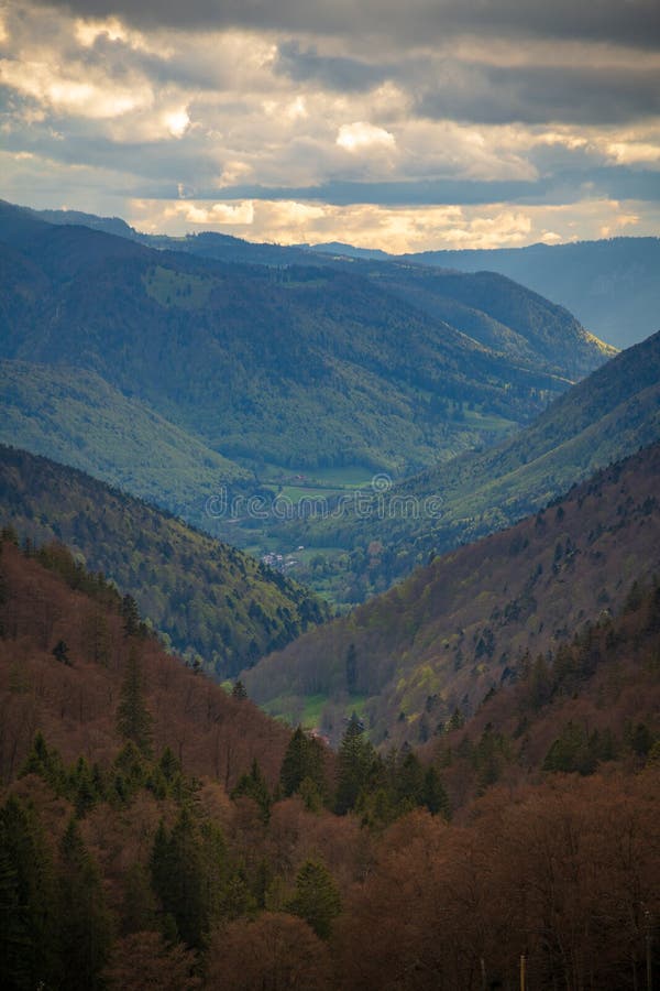 A Mountain Landscape, the Mountains Form Many Levels Stock Image ...