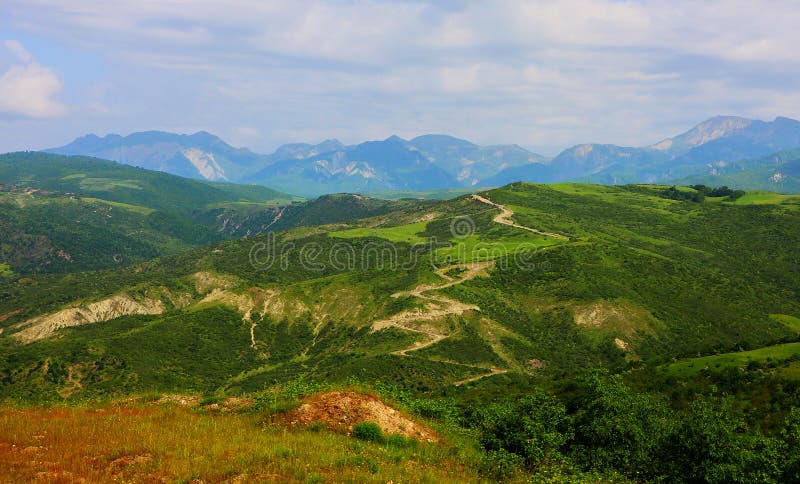 Mountain Landscape in the Mountains of the Lesser Caucasus Stock Image ...