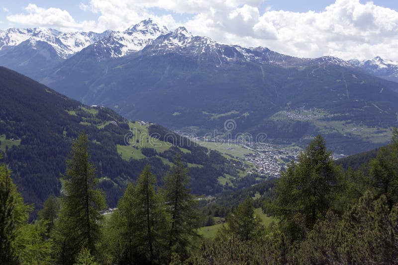 A Mountain Landscape Near Bormio Stock Photo - Image of bormio, stelvio ...