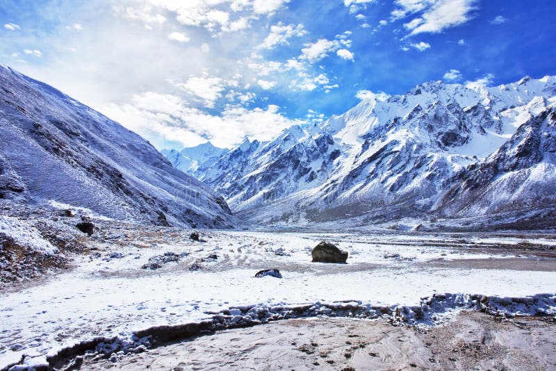 Mountain Landscape In Nepal Stock Photo - Image of mountain, blue: 25179916