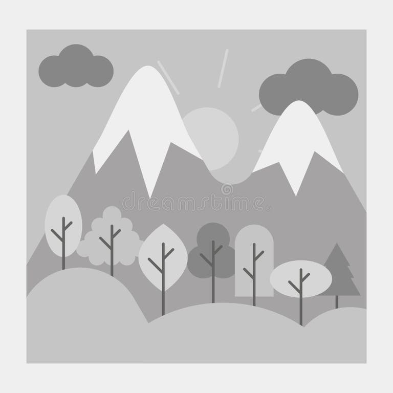 Simple Mountain Ranges Stock Illustrations – 257 Simple Mountain Ranges ...