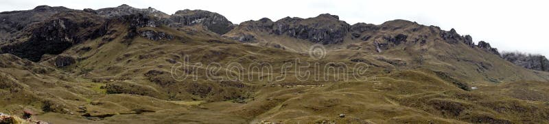 Mountain Landscape in the Paramo Stock Image - Image of ecuador, cajas ...