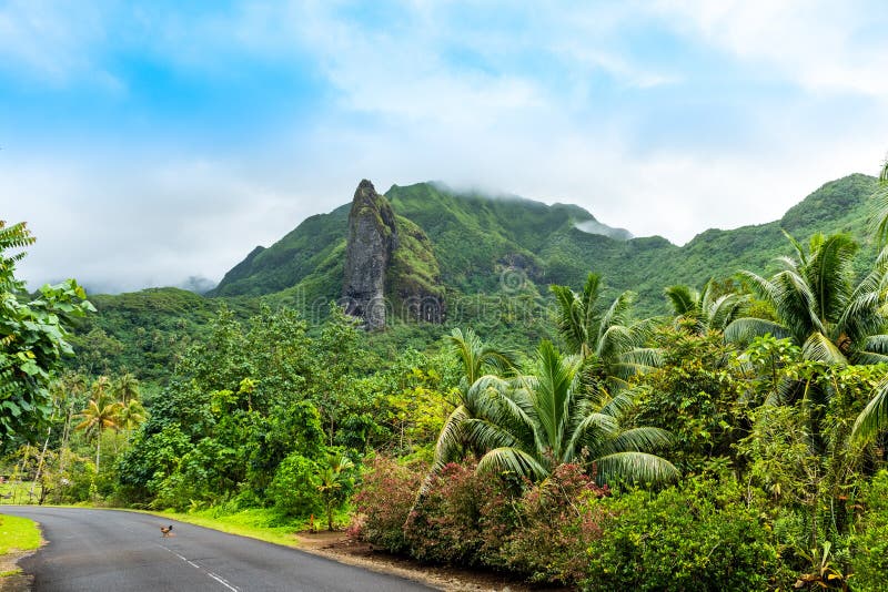 Mountain Landscape of Raiatea Island, French Polynesia Stock Image ...