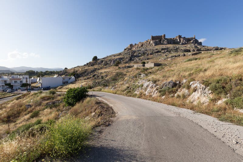 Mountain Landscape in Rhodes in Greece Stock Photo - Image of vacation ...