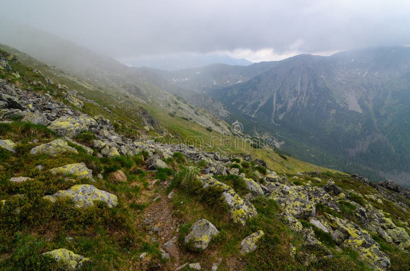 Mountain Landscape with a View of the High Tatras Stock Photo - Image ...
