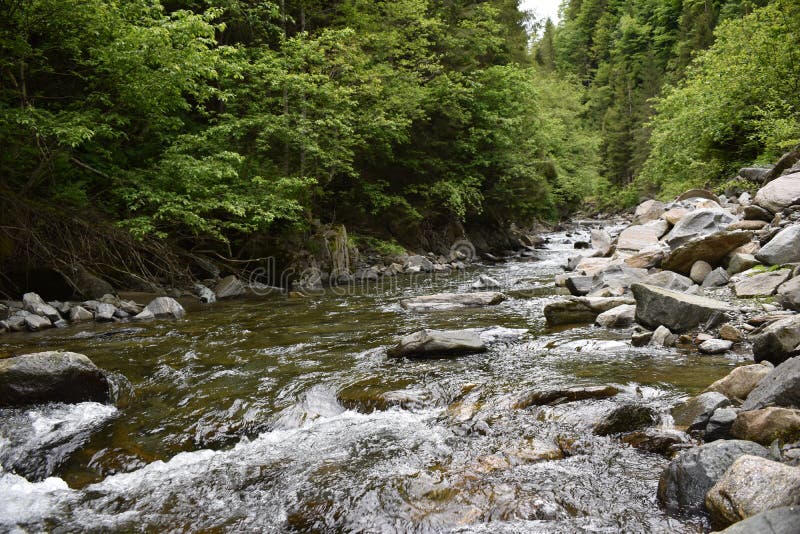 Mountain Landscape with River Stock Image - Image of river, daytime ...