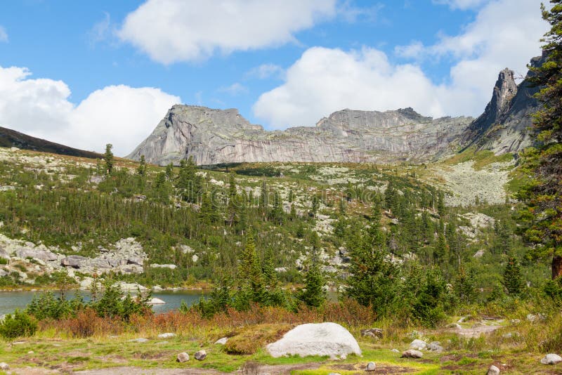 Mountain Landscape with River Stock Image - Image of green, blue: 28095703