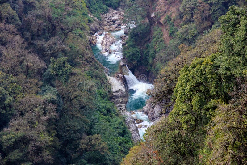 Mountain Landscape, Mountain River, Stream in Summer, View from Above ...