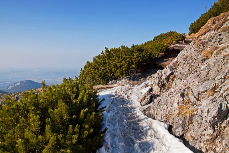 Mountain Landscape with Rock Path Stock Image - Image of outdoors ...