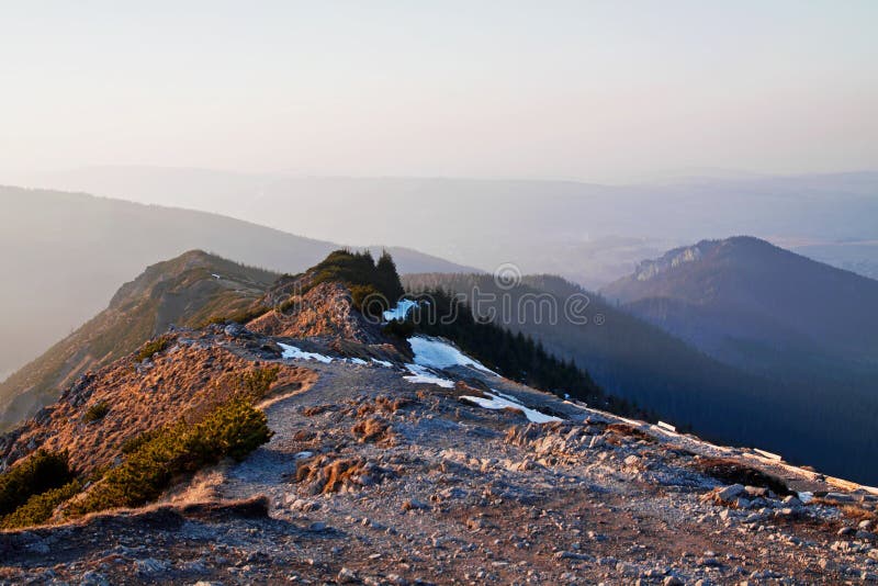 Mountain Landscape with Rock Path Stock Image - Image of outdoors ...