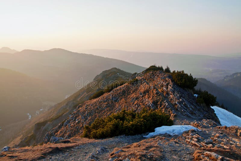 Mountain Landscape with Rock Path Stock Image - Image of poland, woods ...