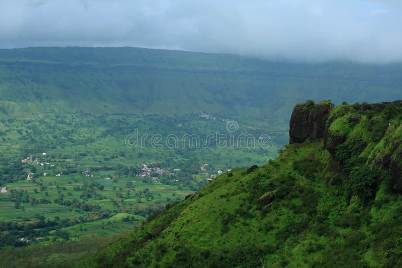 Monsoon Scene Of An Indian Village Stock Image - Image of greenery ...